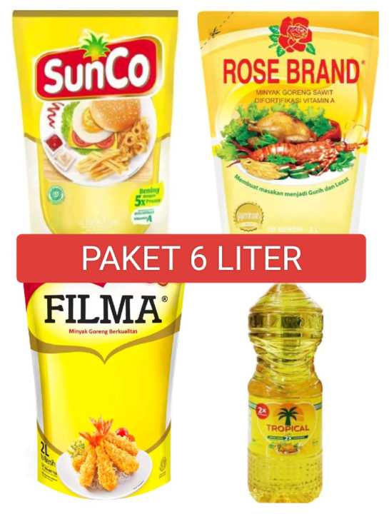 Sembako Paket Minyak Goreng 6 Liter Promo Murah Kemasan 2L&1L | Lazada Indonesia