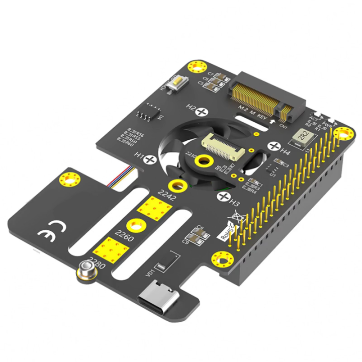3 in 1 Long NVME SSDs Expansion With Fan 2280 2242 2230 PCIe to M.2 ...