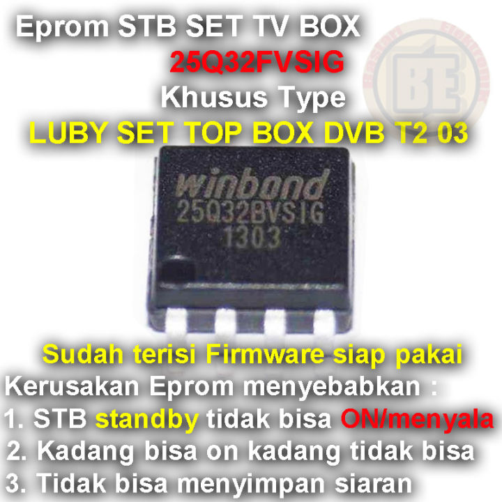 Ic Eprom Firmware STB SET TV BOX LUBY T2 03 | Lazada Indonesia