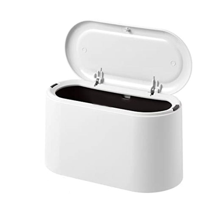 1Pcs Tabletop Trash Can with Pop-Up Lid Mini Trash Can Compact Design ...