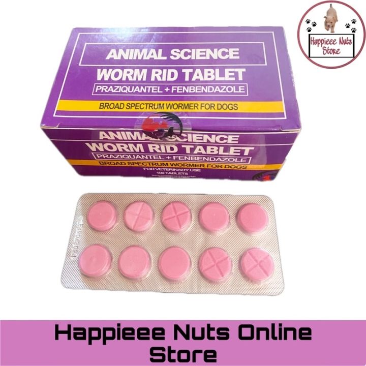 PER TABLET Worm Rid Tablet Broad Spectrum Wormer for Dogs Animal ...