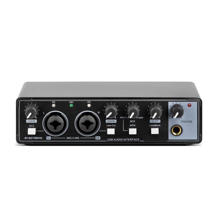 GAX-MD22 USB Audio interface Sound Card 2 In 2 Out 24 Bit/192 Khz High ...