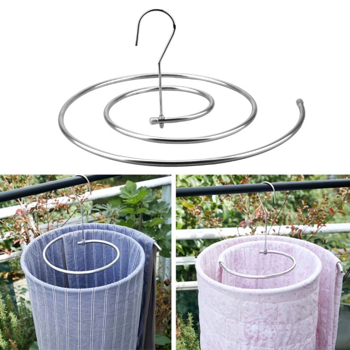 Stainless Steel Round Spiral Quilt Sheets Hanger Blanket Hanger Save ...