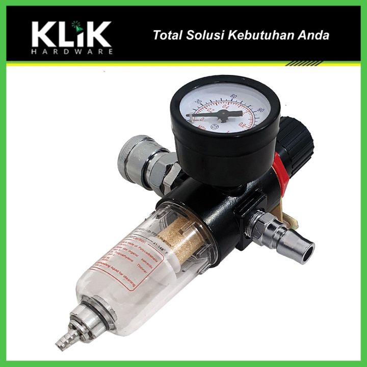 Air Filter Regulator 1/4 Inch Saringan Udara Angin Kompresor + Coupler ...