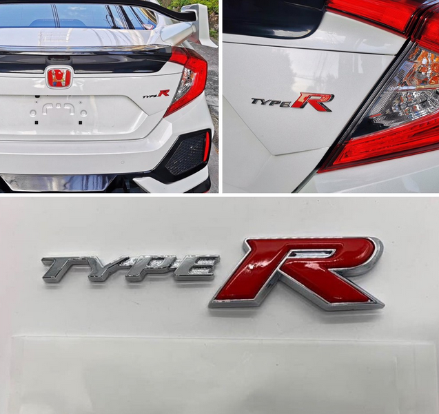 honda Civic Type R Emblem fc fk rear logo โลโก้ ฮอนด้าซีวิค แต่ง ...