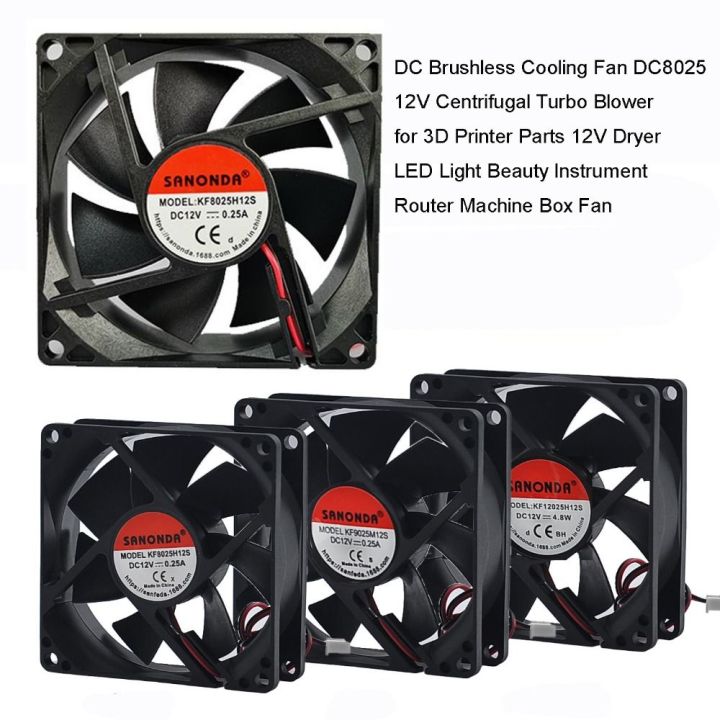 AFLRU Multistyles DC Brushless Cooling Fan DC8025 12V 808025mm 12V ...