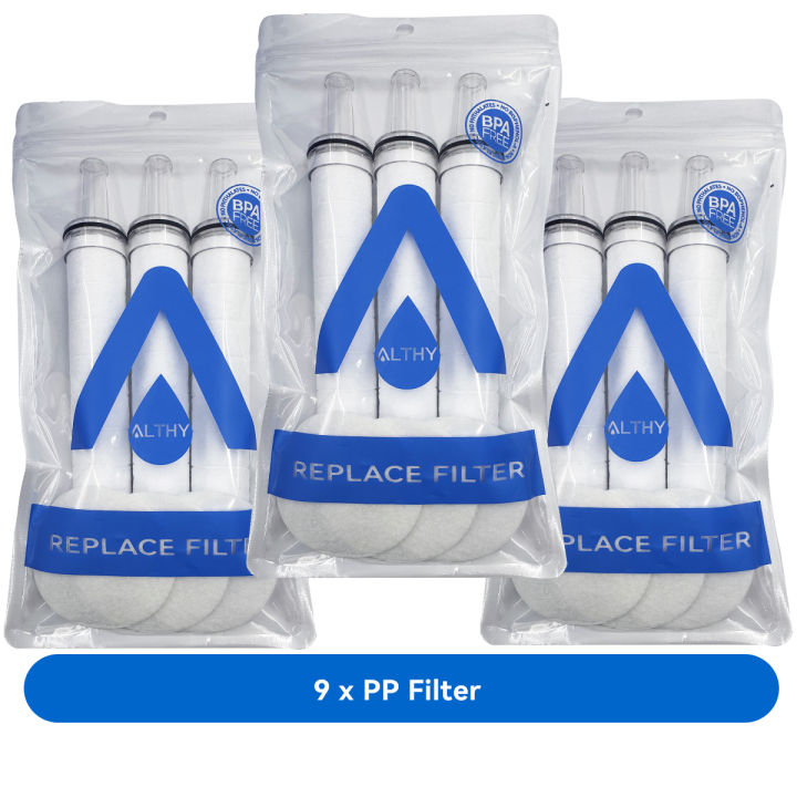 ALTHY High Pressure SPA Handheld Shower Head Water Filter, PP&Calcium ...