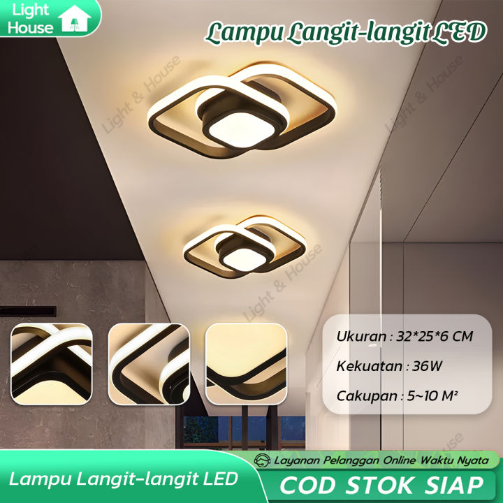 Light & House 3 Warna Lampu Plafon LED Ceiling Light Lampu Hias Rumah ...
