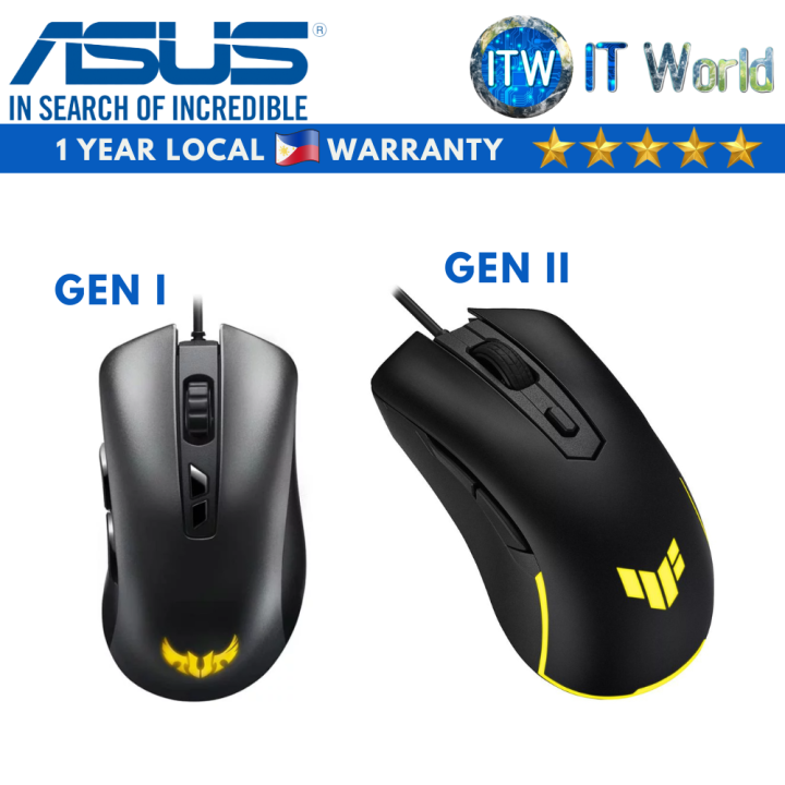 ASUS TUF Gaming M3 Gen I/Gen II Ergonomic Wired RGB Gaming Mouse ...