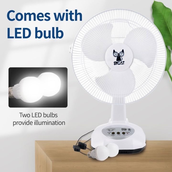 SYCAT GD-8019 Affordable 12 Inch Solar Fan With Light And Remote ...
