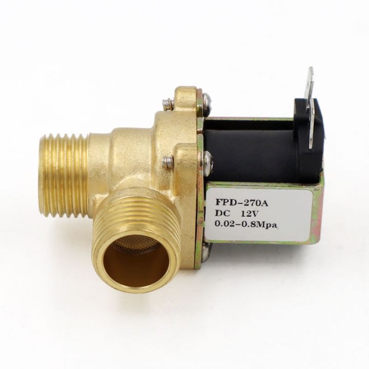 Hot 220V DC 12V 24V DN15 G1/2 Brass Electric Solenoid Valve Normally Closed Water Inlet Switch ...