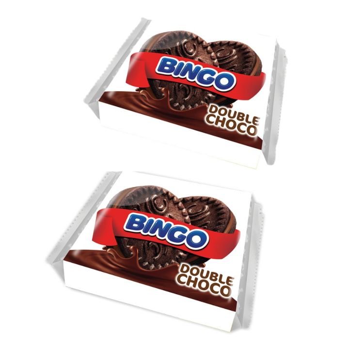 Bingo Double Choco Chocolate Filled Choco Sandwich Cookies 28g x 10 ...