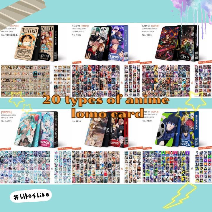 92Pcs / Set Anime Card Blue Lock One Piece Lomo Cards Stickers Photo ...