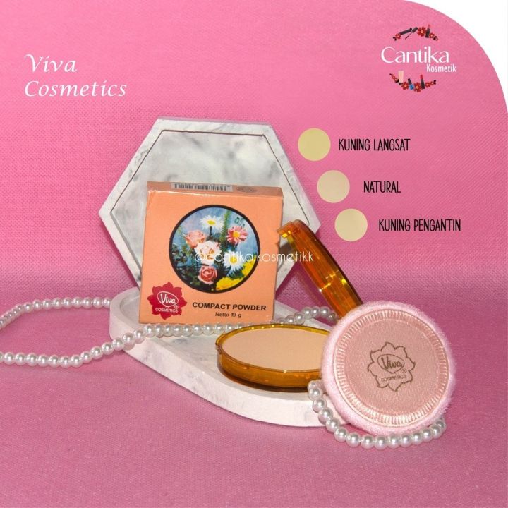 ♥ CANTIKA ♥ ᐯIᐯᗩ Viva compact powder bedak padat two way cake orange ...