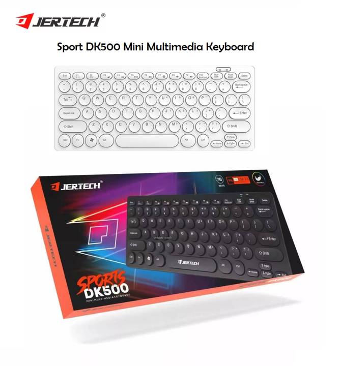 JERTECH Sport DK500 Mini Multimedia Simple Keyboard Layout & FN USB 2.0 ...