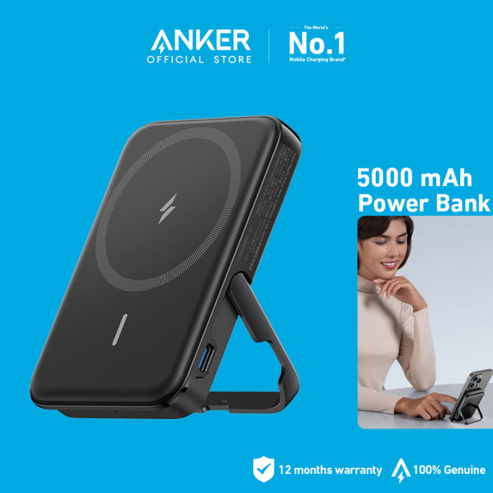 Anker 5000 mAh Magnetic Wireless Power Bank (322 MagGo) with 12W USB C Output for iPhone 16 15 ...