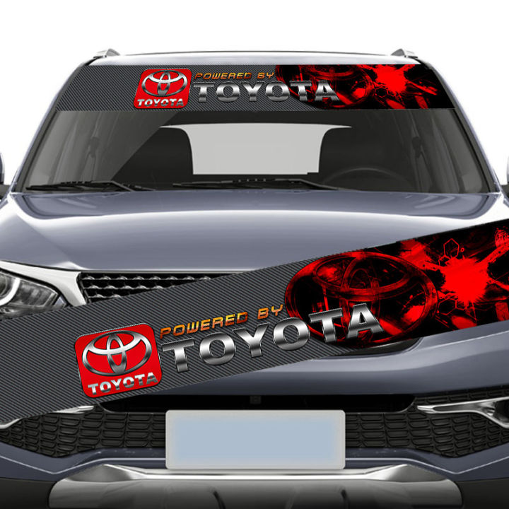 1 Piece Personalized Car Front Rear Windshield Sticker Carbon Fiber ...