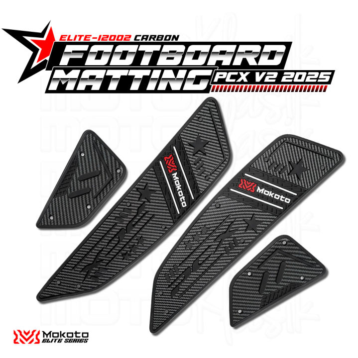 MOKOTO ELITE PCX 160 V2 2025 FOOTBOARD MATTING ANTI-SCRATCH CARBON ...