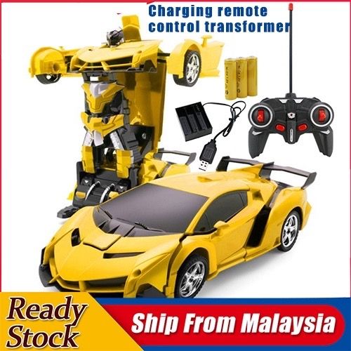 (READY STOCK) Rechargeable Transformer Remote Control Car 2 in 1 Sports ...