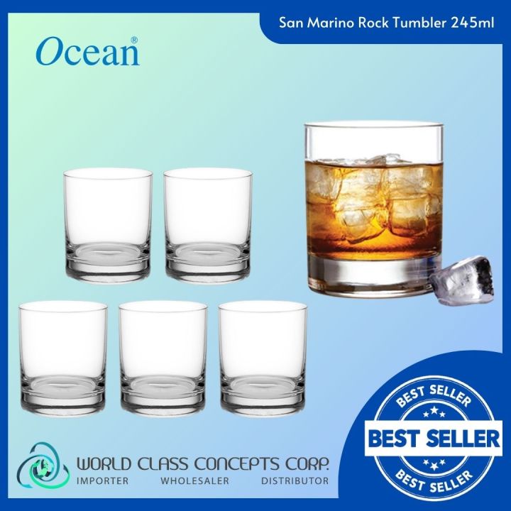 Ocean Glassware San Marino Rock Tumbler 245ml / 8 1/2oz Set of 6 (WCCC)(SM) | Lazada PH