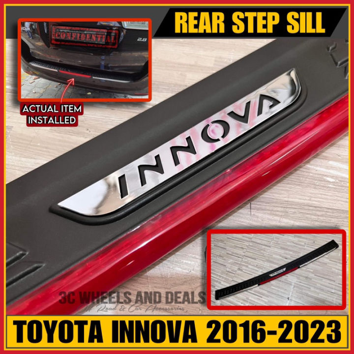 TOYOTA INNOVA 2016-2023 REAR STEP SILL WITH REFLECTOR | Lazada PH