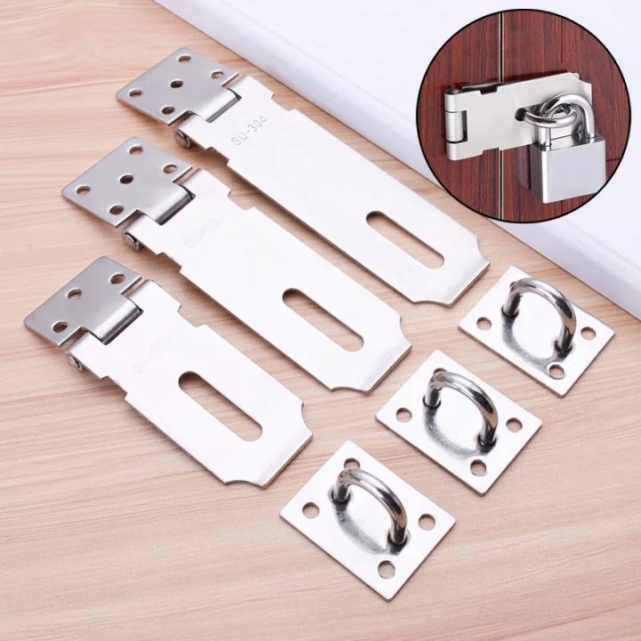 Stainless Steel Hasp 4 Inch Staple Gate Door Shed Latch Lock Safety ...