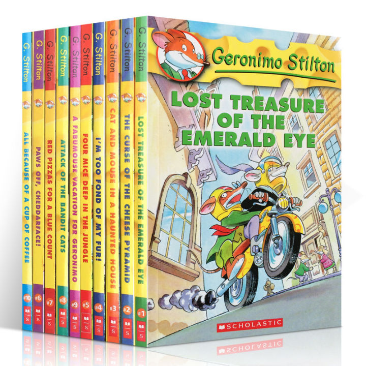 10 Books Geronimo Stilton 1-10 English Kids Child Color Picture ...