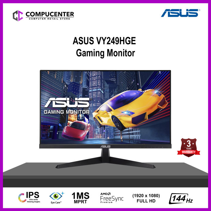 ASUS VY249HGE Eye Care Gaming Monitor – 24 inch FHD (1920 x 1080), IPS ...