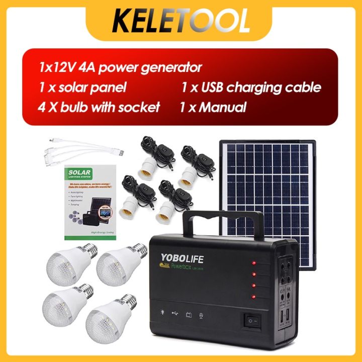 Power Storage Generator Home Solar Generator System Kit Solar Panel ...