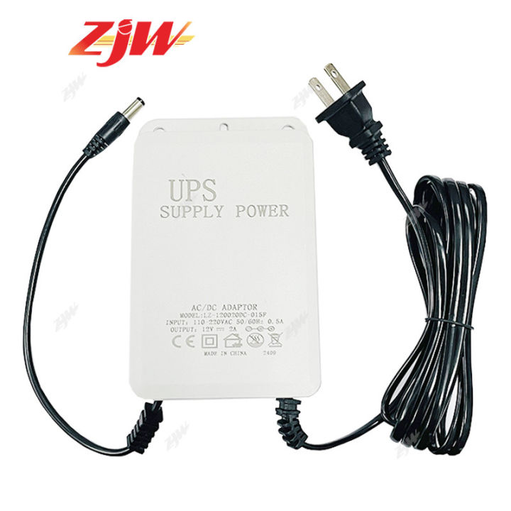 ZJW 12V 2A Power Supply Uninterruptible Mini UPS Battery Backup for CCTV Camera V380 Wifi Camera ...
