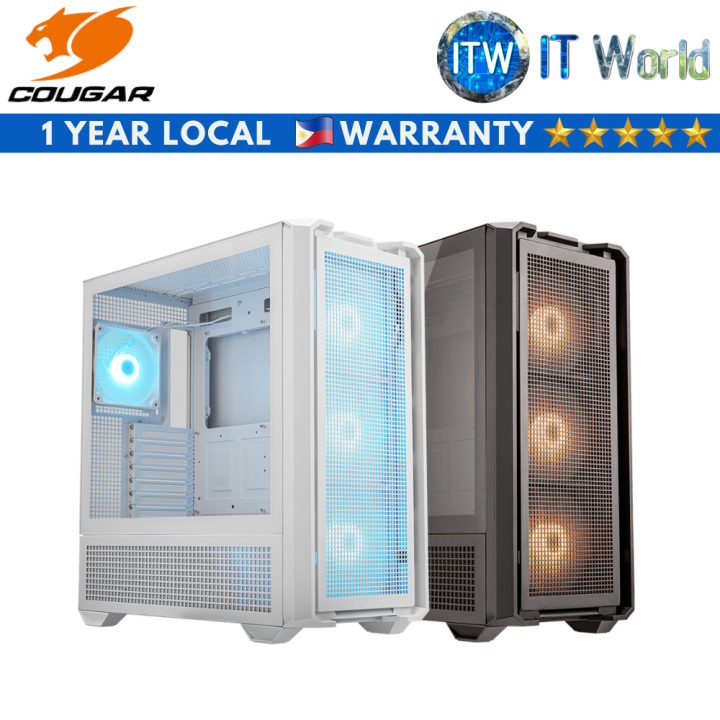 Cougar MX600 RGB Mesh Full-Tower Tempered Glass Gaming PC Case (Black ...