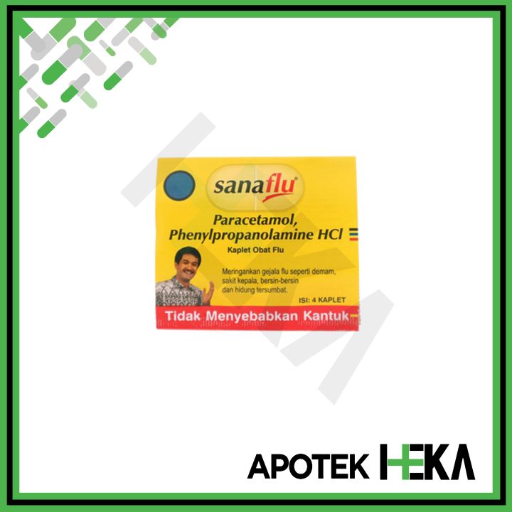 Sanaflu PE Kaplet Strip isi 4 Tablet - Obat Flu Pilek | Lazada Indonesia