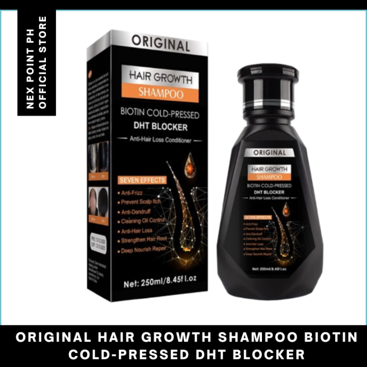 Original Hair Growth Shampoo Biotin Cold-Pressed DHT Blocker Anti-Hair ...