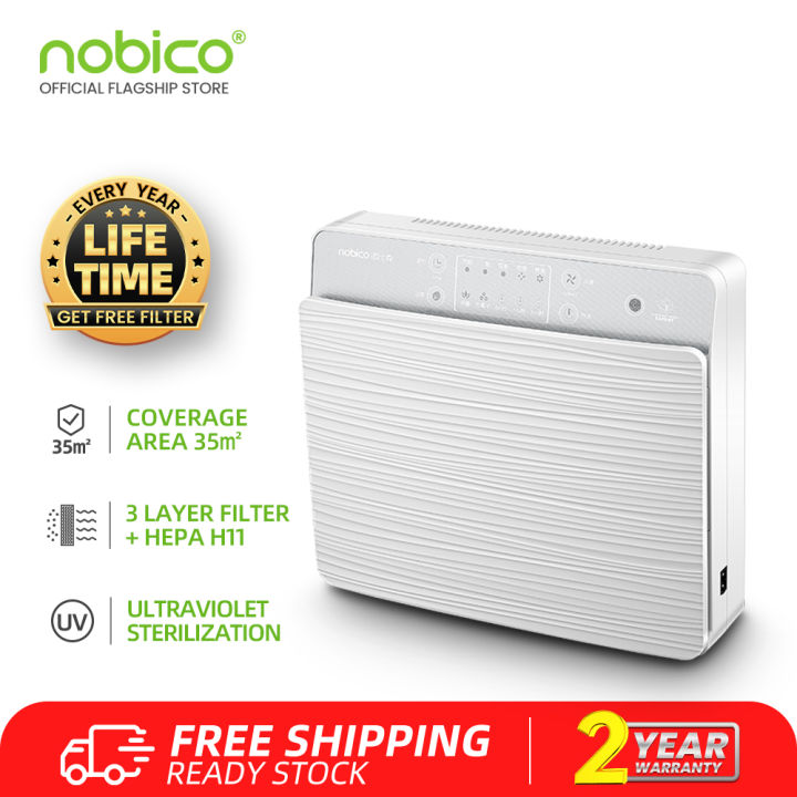 Nobico J022 เครื่องฟอกอากาศพร้อมฆ่าเชื้อโรค, CADR 100m ³/ ชม., พื้นที่ที่มีประสิทธิภาพ35ตร. ม. ...