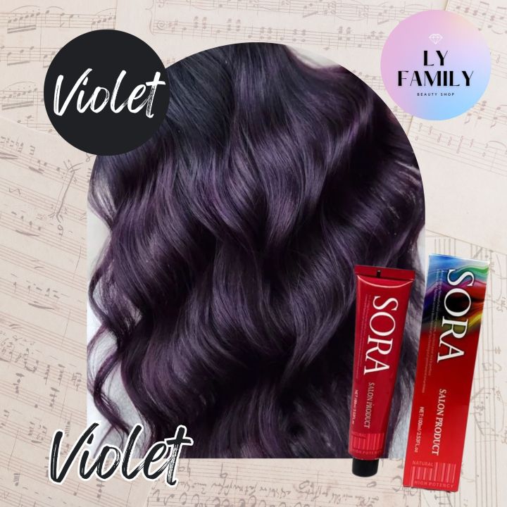 Violet Hair Color Dye Sora Hair Color Dye | Lazada PH