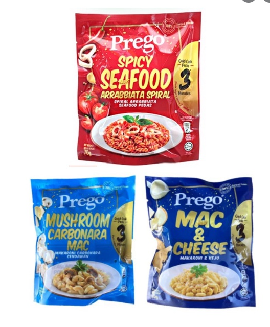 PREGO Macaroni Quick Cook Pasta 3 Minutes 71gm ( Mushroom Carbonara ...