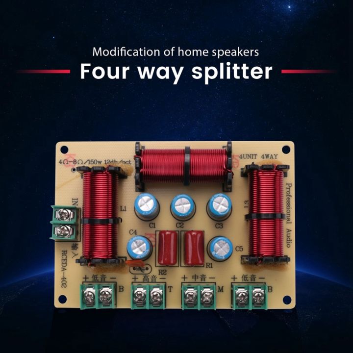 120W 4 Way Crossover Audio Speaker Crossover Dual Bass + Midrange ...