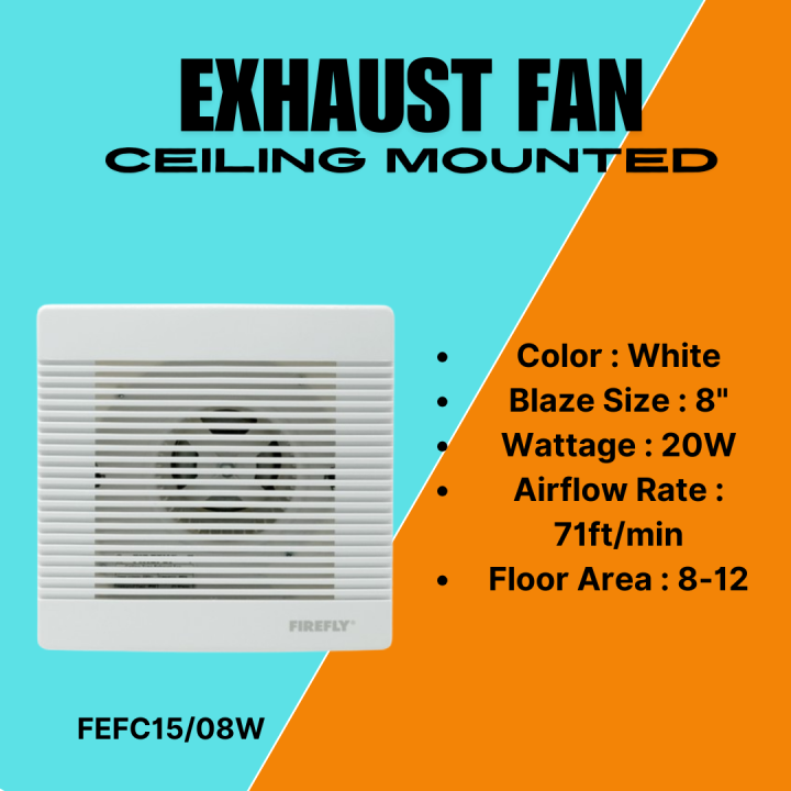 Firefly ceiling mounted exhaust fan 08" | Lazada PH