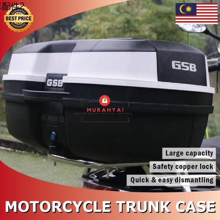 Motor GSB Box 47L Motorcycle Givi Top helmet Box Trunk Motorsikal Kotak ...