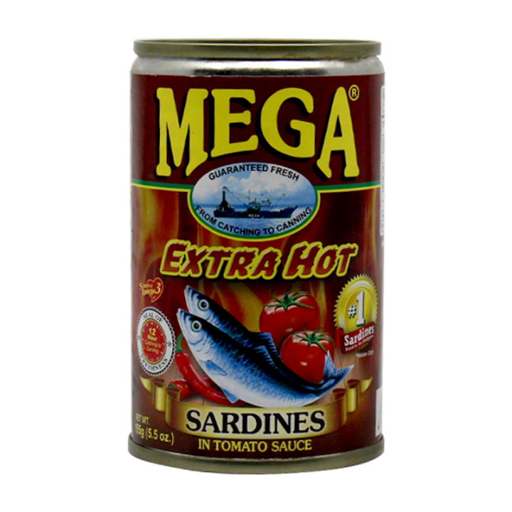 Mega Sardines in Tomato Sauce Extra Hot 155g | Lazada PH