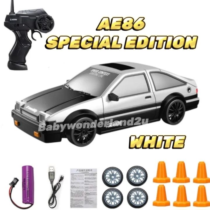 1:24 Kereta Kontrol Drift 4WD RC Car Racing Car AE86 GTR EVO Honda ...