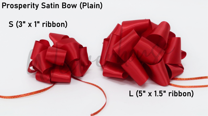 Wedding Opening Ceremony Prosperity Plain Satin Bow | Lazada