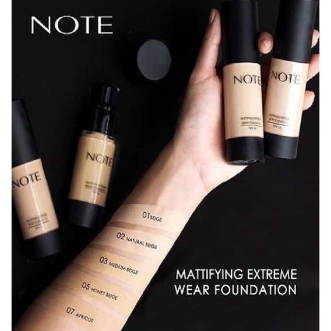 NOTE COSMETICS MATTIFYING EXTREME WEAR FOUNDATION | Lazada Indonesia