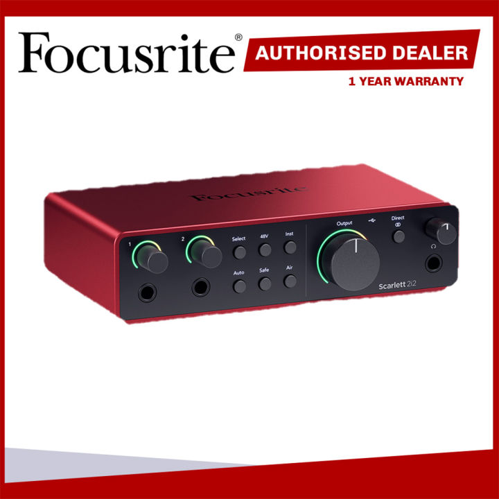 Focusrite Scarlett 2i2 (4th Gen) USB Audio Interface 2i2 Gen4 (2023 ...