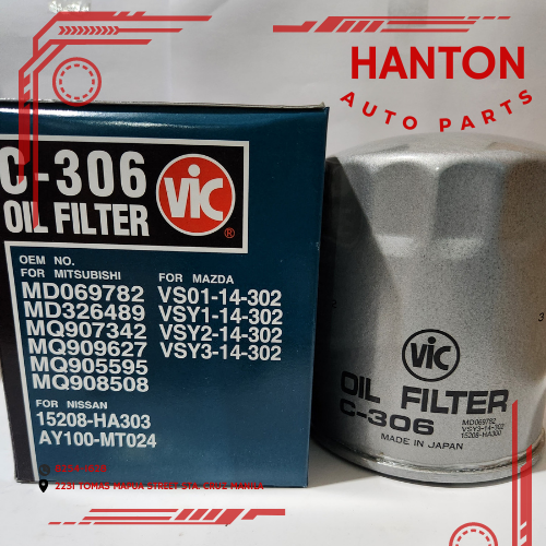 VIC Oil Filter C-306 for PAJERO, MITSUBISHI L300 DSL, MAZDA B2500 ...