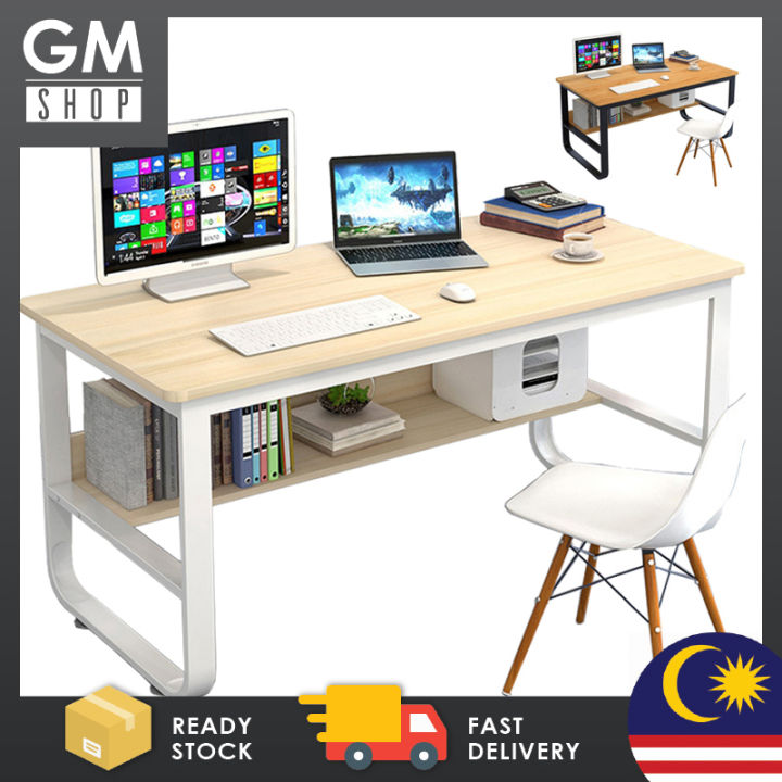 GMshop Simple Modern Wooden Computer Desk Study Table Home Office Table ...