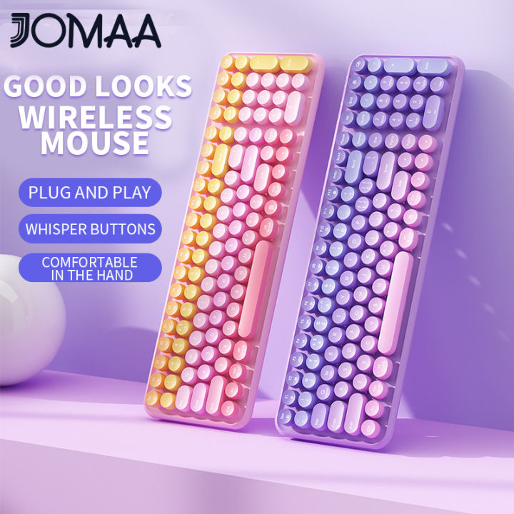 《323》2.4G Wireless Ergonomic Keyboard Mechanical Comfortable Slient ...