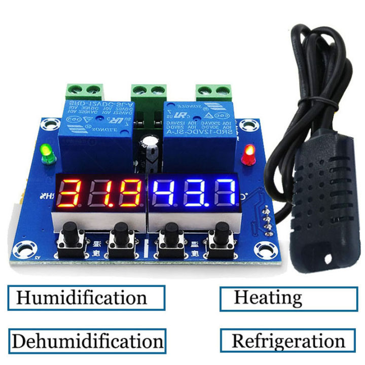 XH-M452 LED Digital Thermostat Temperature Humidity Control Thermometer ...
