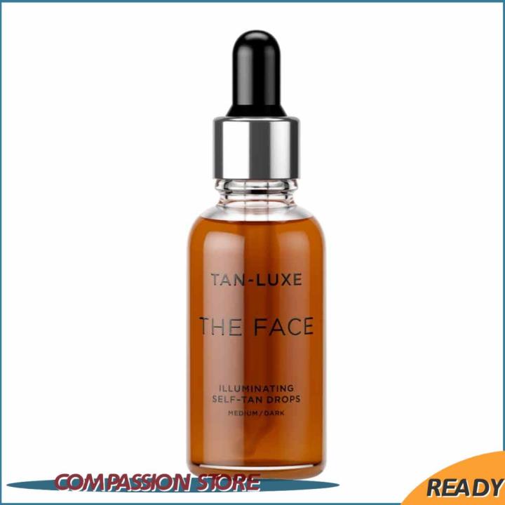 The Face Fake Tan 30ml Self Tanning Drops Illuminating Medium/Dark ...