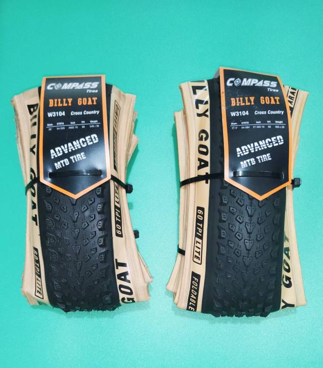 COMPASS Billygoat Folding Tire Skinwall for Mountain Bike MTB Size 26 / ...